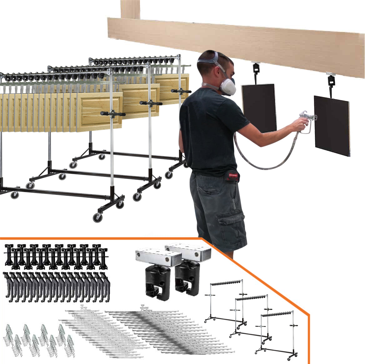 PivotPoint Cabinet Spray Finish and Dry System Kit (60 Part) — Centex ...